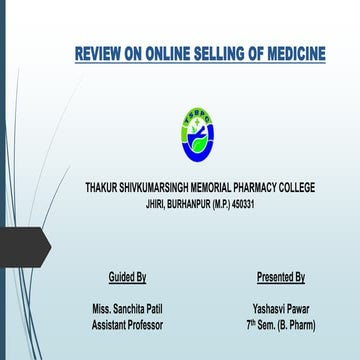 REVIEW ON ONLINE SELLING OF MEDICINE.ppsx