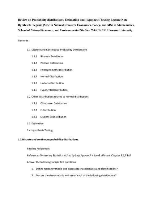 7. the t distribution | PPTX
