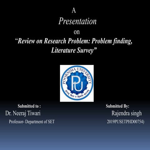 Review on research problem problem finding, | PPT