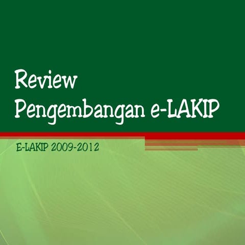 Review pengembangan e lakip rev | PDF