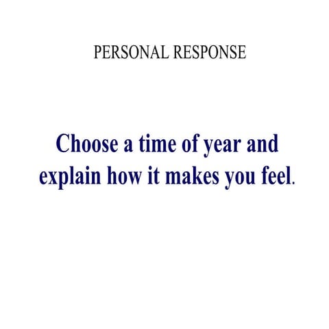 Review personal response | PPT
