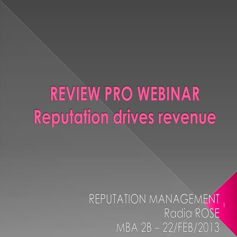 ReviewPro webinar | PPTX