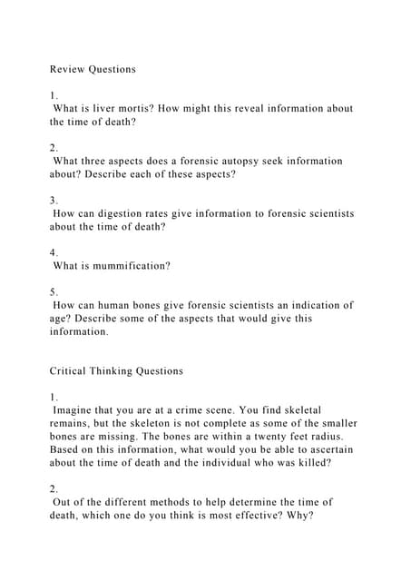Review Questions1. What is physical evidence Provide at least.docx