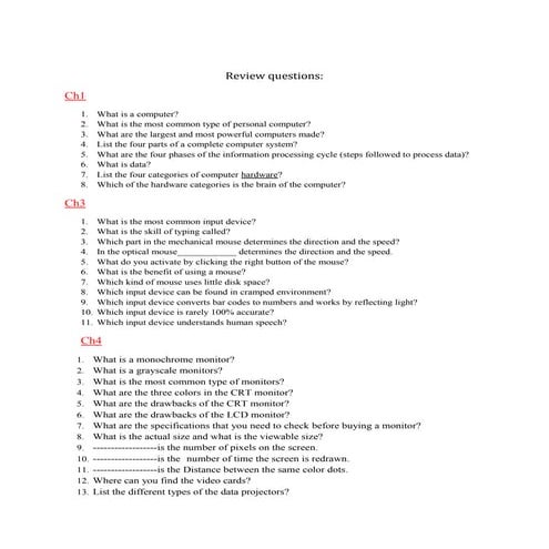 Review questions cs001 | DOCX