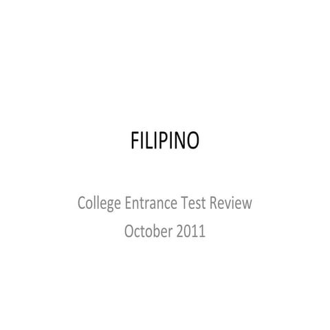 Review sa filipino | PPT