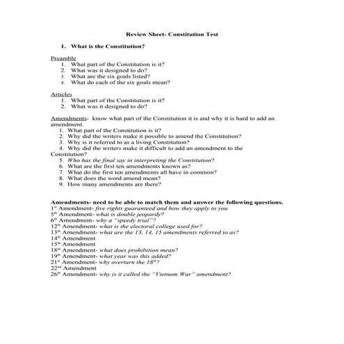 Constitution Review sheet | DOC