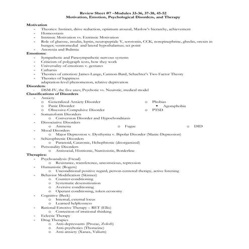 Review sheet 7 | DOC