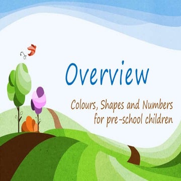 Review of Colours, Shapes & Numbers - Preschoolers | PPTX