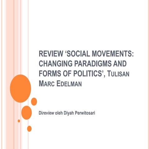 Review ‘Social Movements: Changing Paradigms and Forms of Politics ...