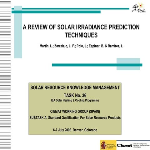Review solar prediction iea 07-06 | PPT