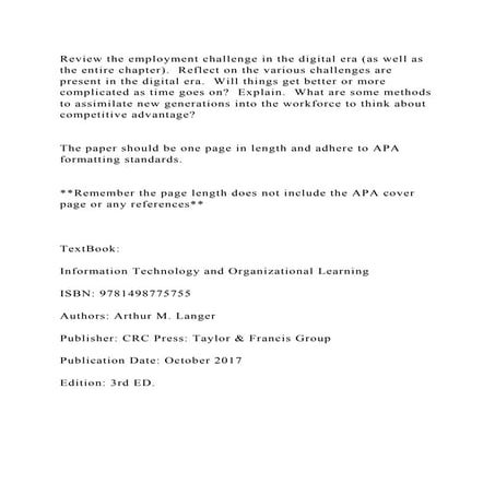 Review the employment challenge in the digital era (as well as the e.docx