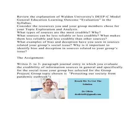 Review the explanation of Walden Universitys DEEP-C Model General E.docx
