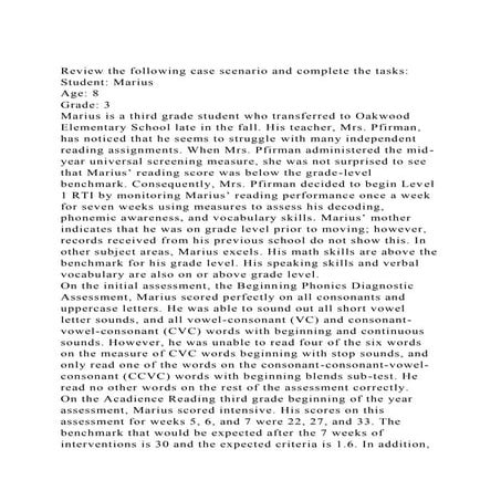 Review the following case scenario and complete the tasksStuden.docx