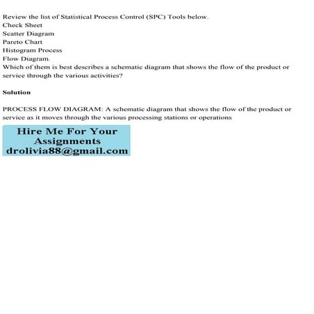 Review the list of Statistical Process Control (SPC) Tools below.C.pdf