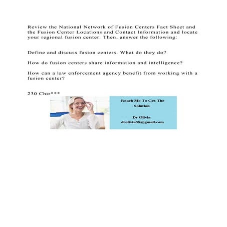Review the National Network of Fusion Centers Fact Sheet and the Fus.docx