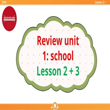 Review unit 1 Lesson 2 + 3 English for Grape 4..pptx