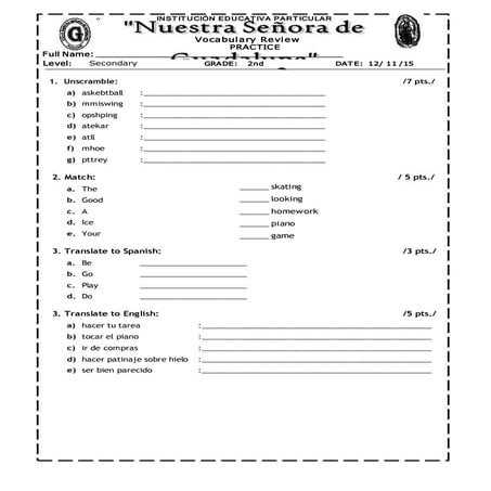 Review vocabulary | DOCX