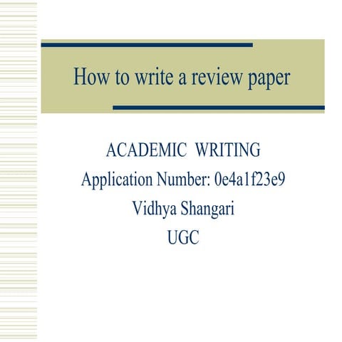 Review writing | PPT