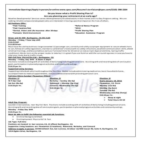 Direct Support Professional | DOCX