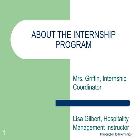 Revised Intro To Internship2 | PPT
