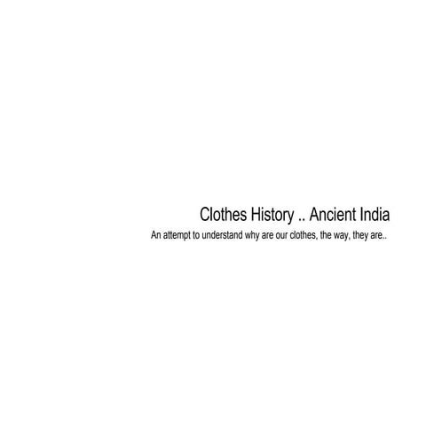 ancient fashion history | PPT