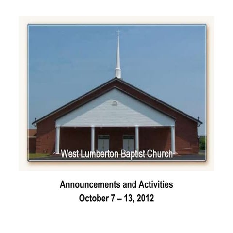 Weekly Announcements for September 30 - October 6 | PPTX