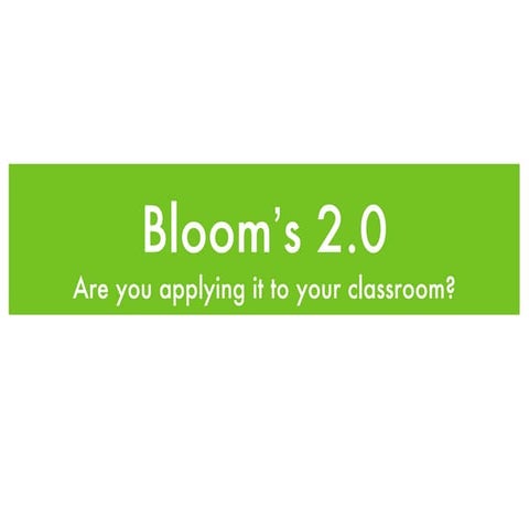Revised blooms | PPT