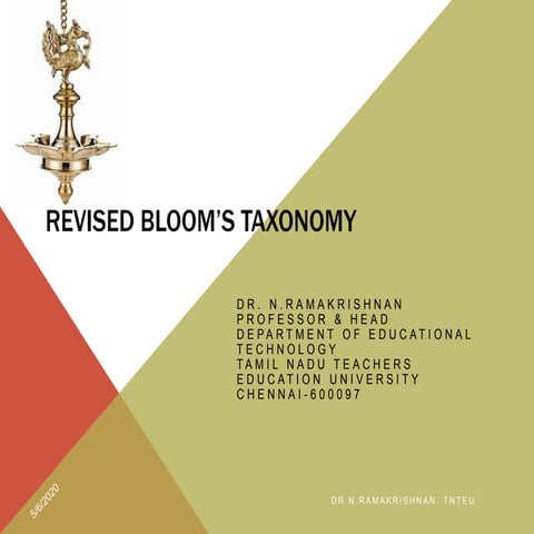 Revised blooms taxonomy | PPT | Educational Assessment | Education