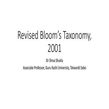 Revised Bloom’s Taxonomy.pptx | Science