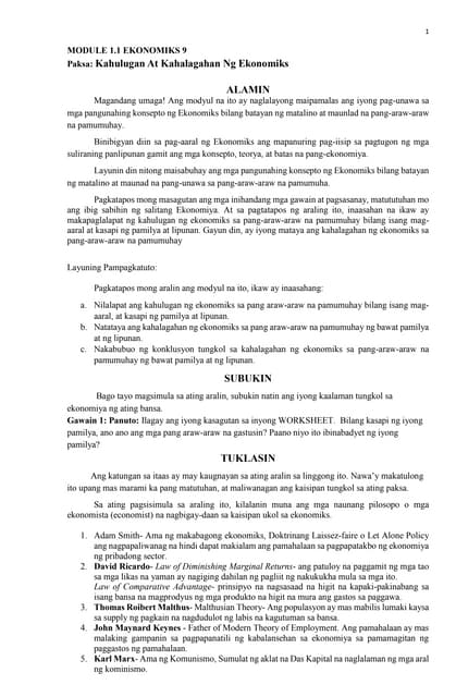 Ap 9 module 1 q1 | PDF
