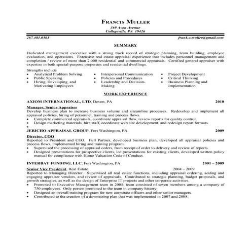 Revised Formatted Resume 2 12 10 | PDF