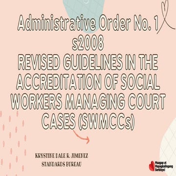 REVISED GUIDELINES IN THE ACCREDITATION OF SOCIAL WORKERS MANAGING ...