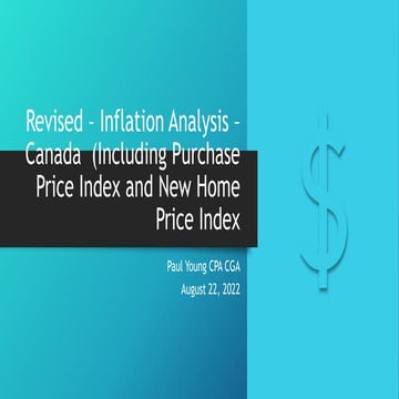 Revised – Inflation Analysis –Canada (Including Purchase Price Index ...