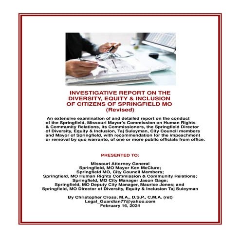 Revised Investigative Report on City Officials | PDF