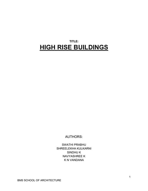 High rise building case study | PDF