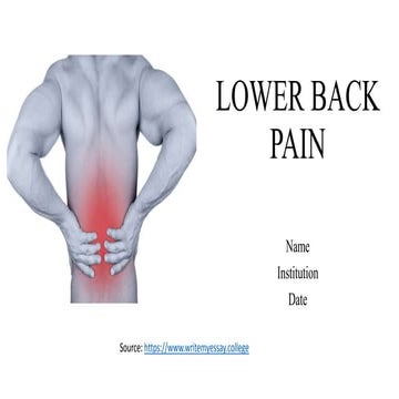 Differential Diagnosis of Lower Back Pain | PPTX