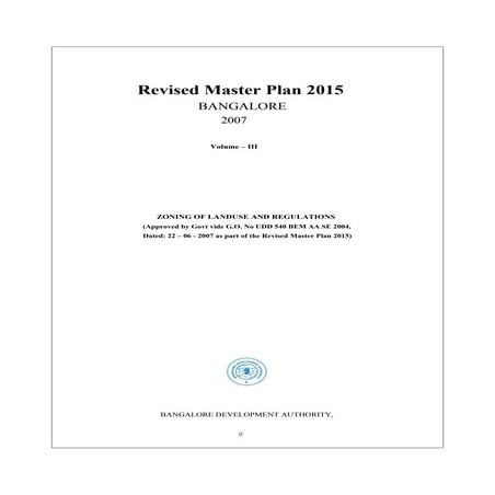 Revised Master Plan 2015 BANGALORE 2007 ( Zoning of landuse and regulations).pdf