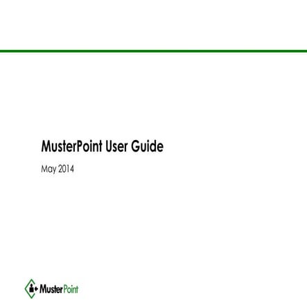 MusterPoint training guide May 2014 | PPTX | Search | Internet