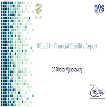 RBI's 21st Financial Stability Report | PPTX