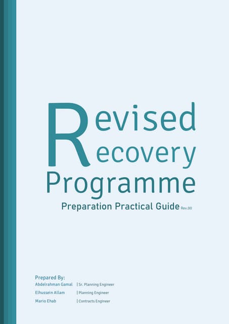 How to prepare recovery or revised schedule rev.2 | PDF