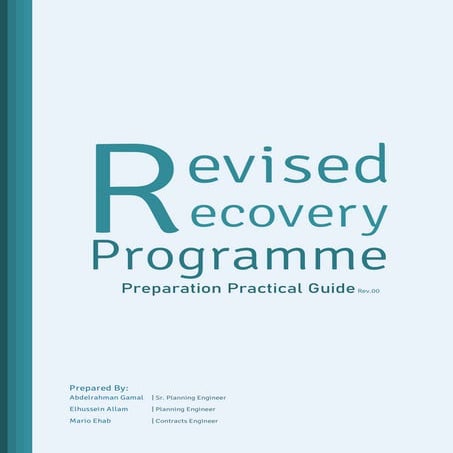 How to prepare recovery or revised schedule rev.2 | PDF