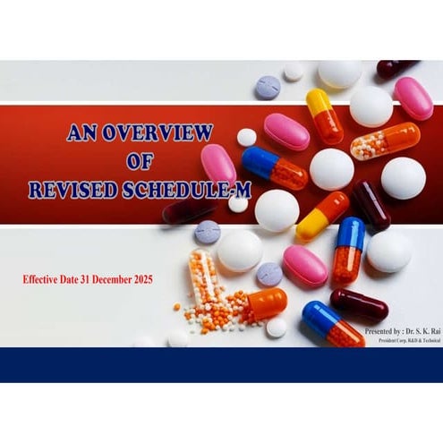 Revised Schedule M GMP check-list for Pharma | PPTX