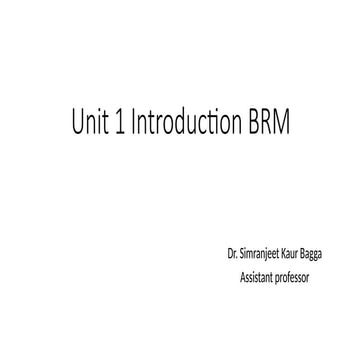 Revised Unit 1 Introduction BRM.pptxxxxx | PPTX