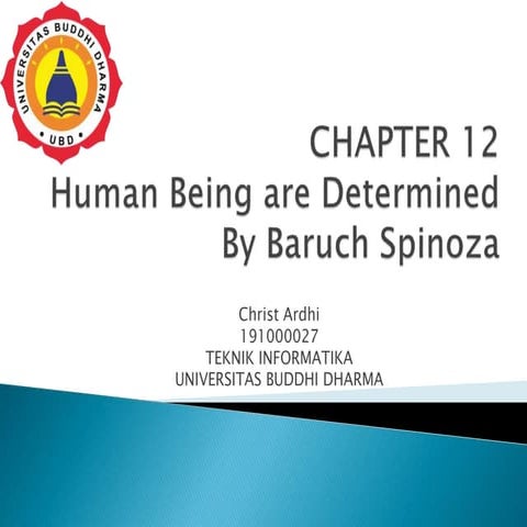Human Being are Determined By Baruch Spinoza | PPT