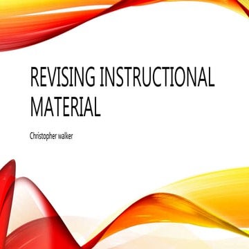 Revising Instructional Materials | PPTX