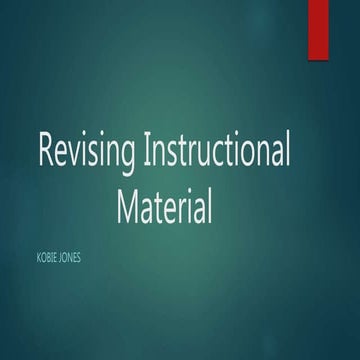 Revising instructional material | PPT