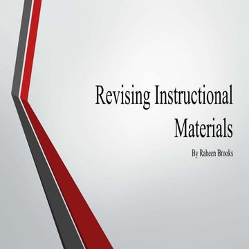 Revising Instructional Materials | PPTX