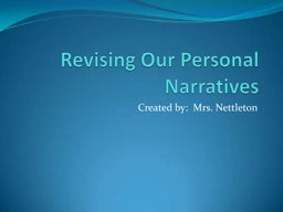 Revising our personal narratives | PPT