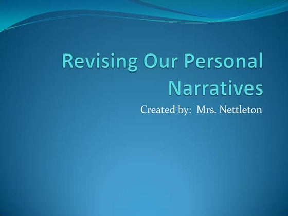 How to Structure a Personal Narrative | PPT