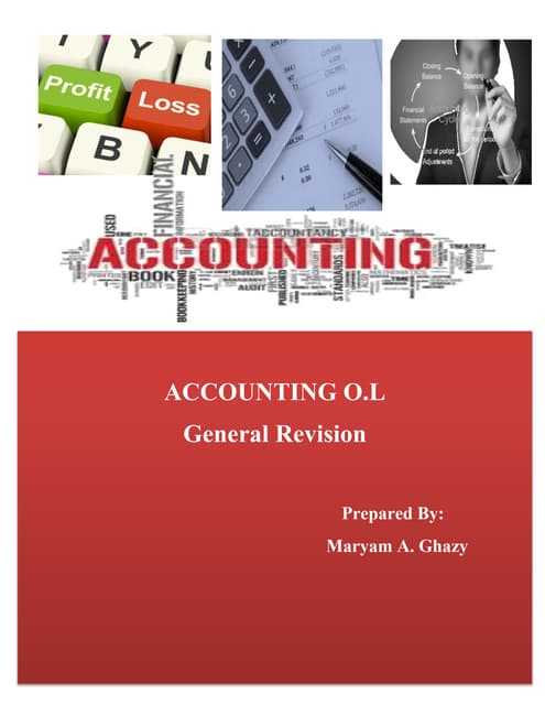 Format of all accounts for O Levels | PDF
